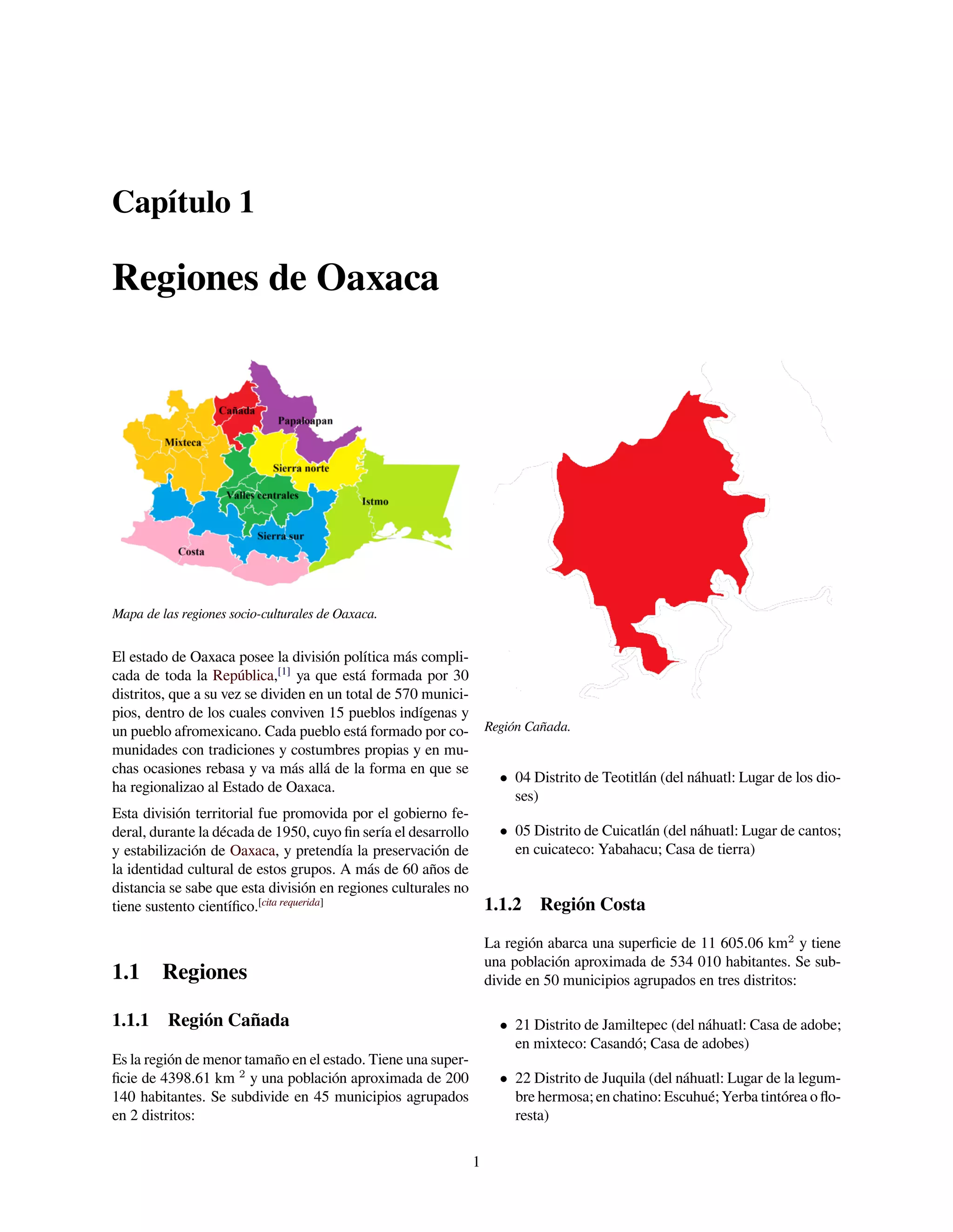 Regiones de Oaxaca (Tuxtepec) | PDF