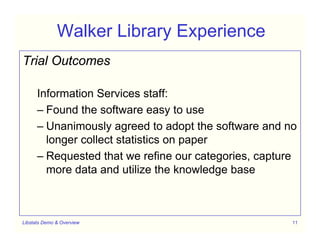 Libstats: Demo and Overview | PDF