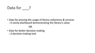 Visualizing Library Data | PPT