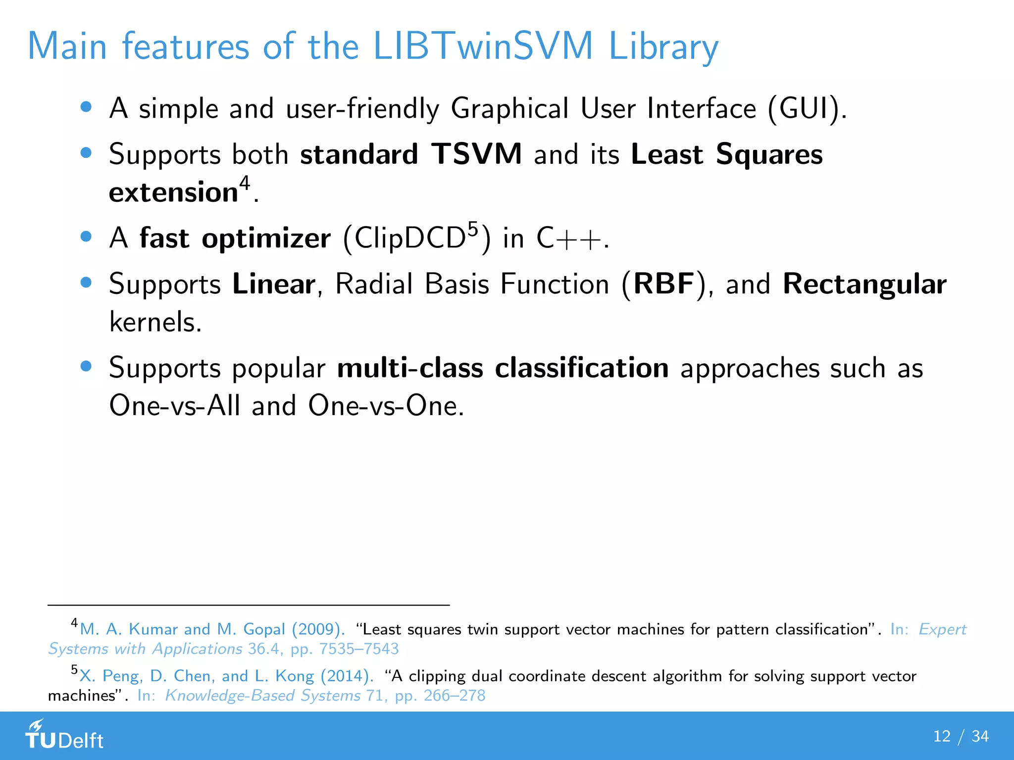 LIBTwinSVM: A Library for Twin Support Vector Machine | PDF