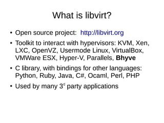 Libvirt and bhyve under FreeBSD | PPT