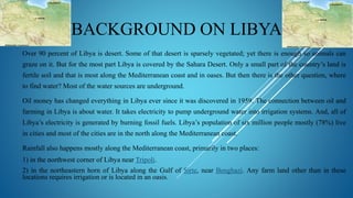 Libya great man made river project | PPTX