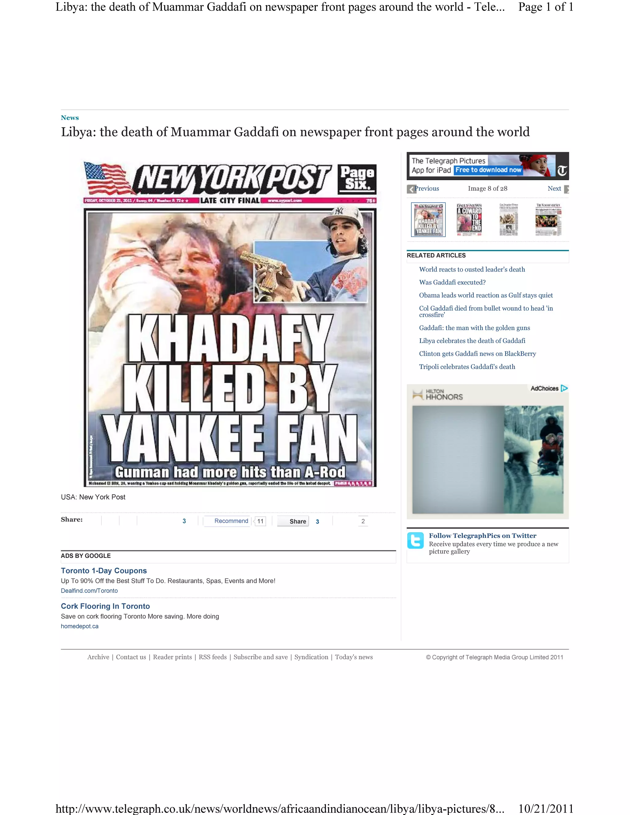 Libya gaddafi newspaper 3 | PDF