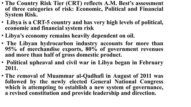 Libya economy and political | PPT