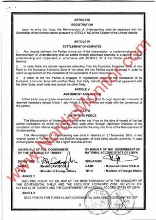 Turkey-Libya MOU | PDF