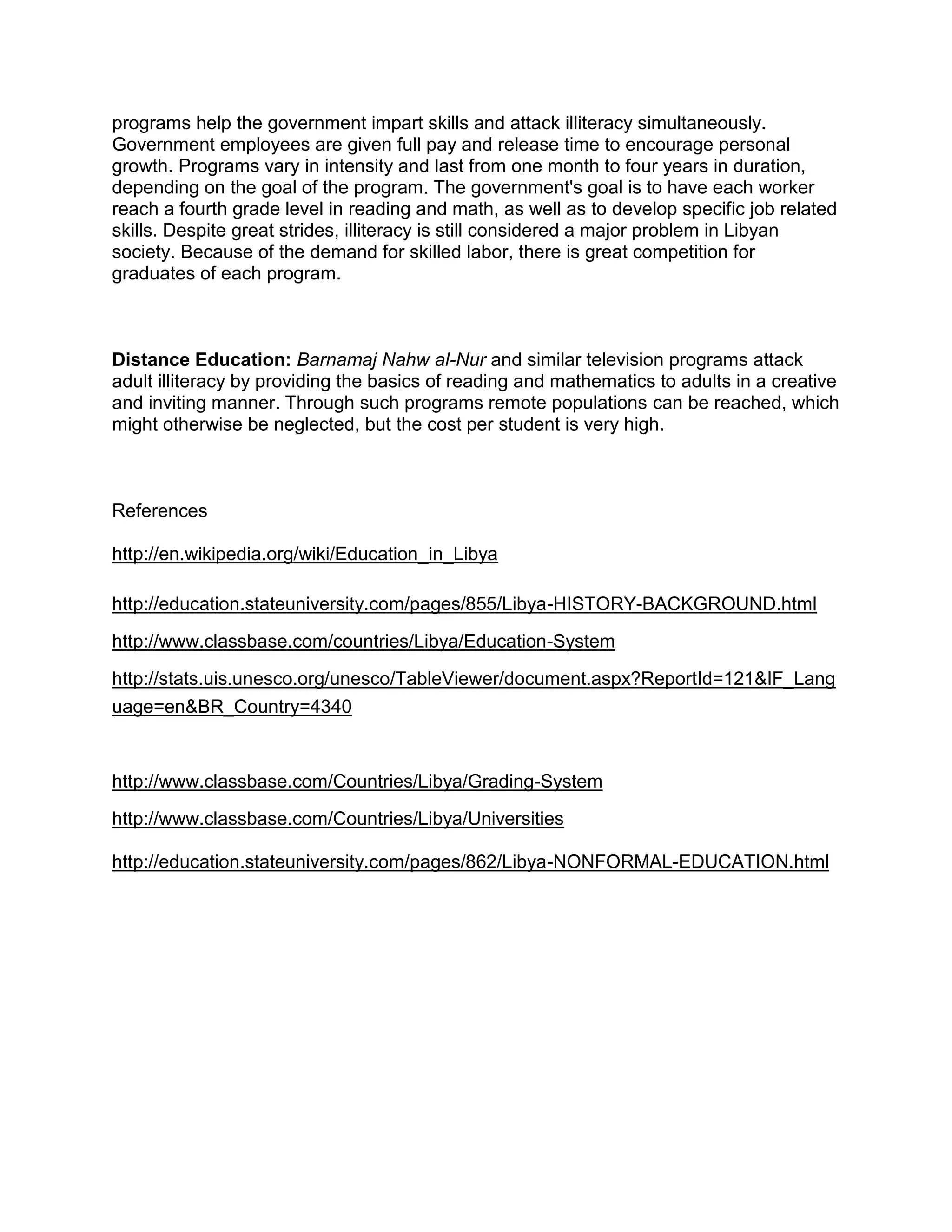 Libya Educational System | DOCX