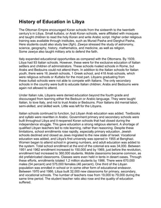 Libya Educational System | DOCX | Secondary Education | Education