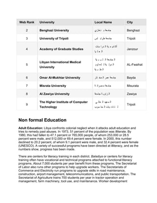 Libya Educational System | DOCX
