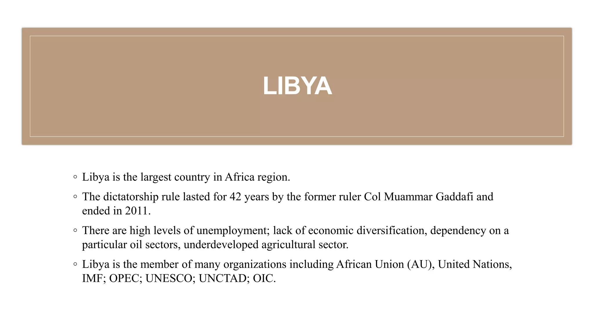 Libya & Tunisia | PPT