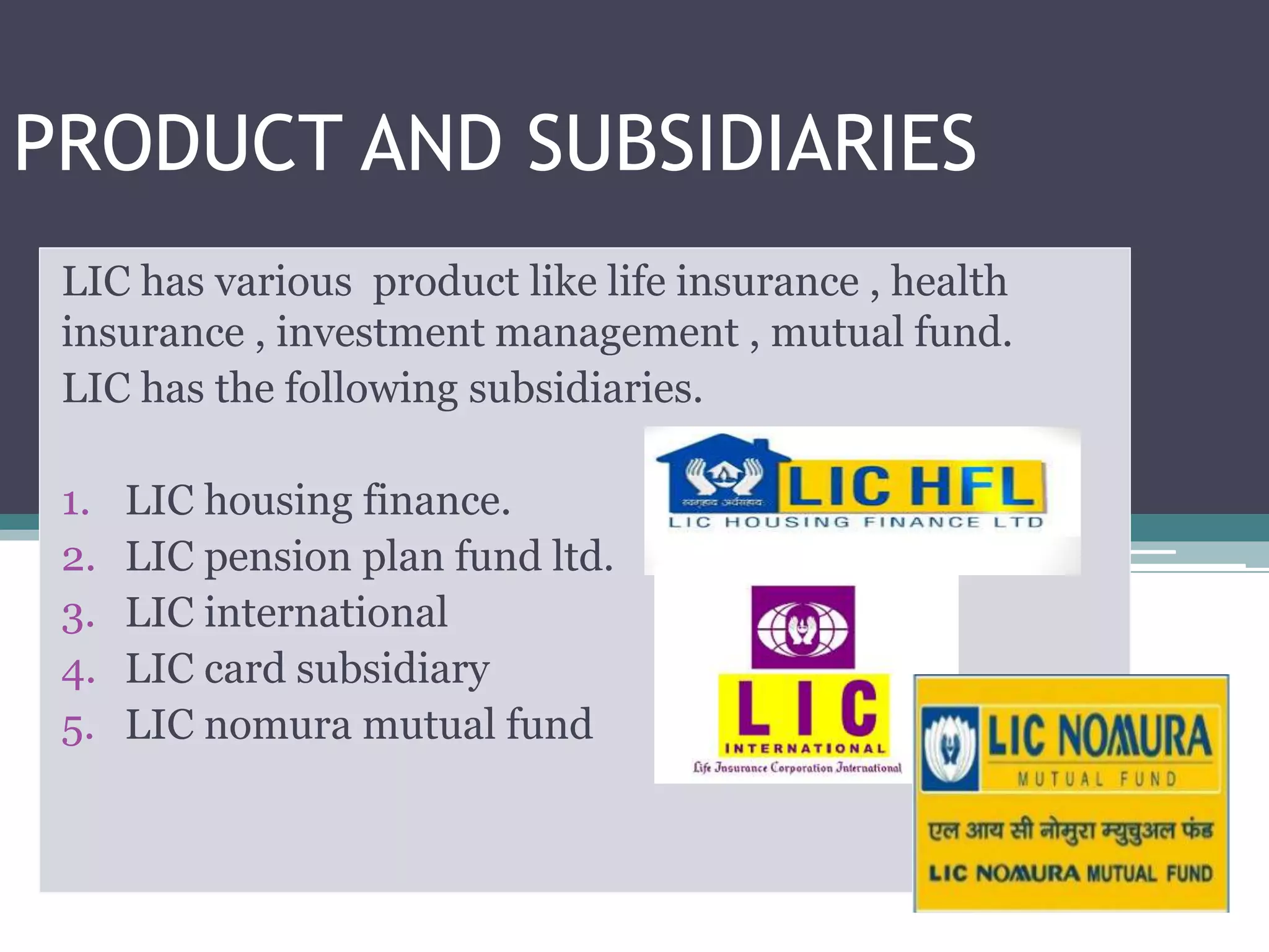 Life insurance corporation of india | PPTX