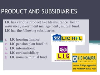 Life insurance corporation of india | PPTX