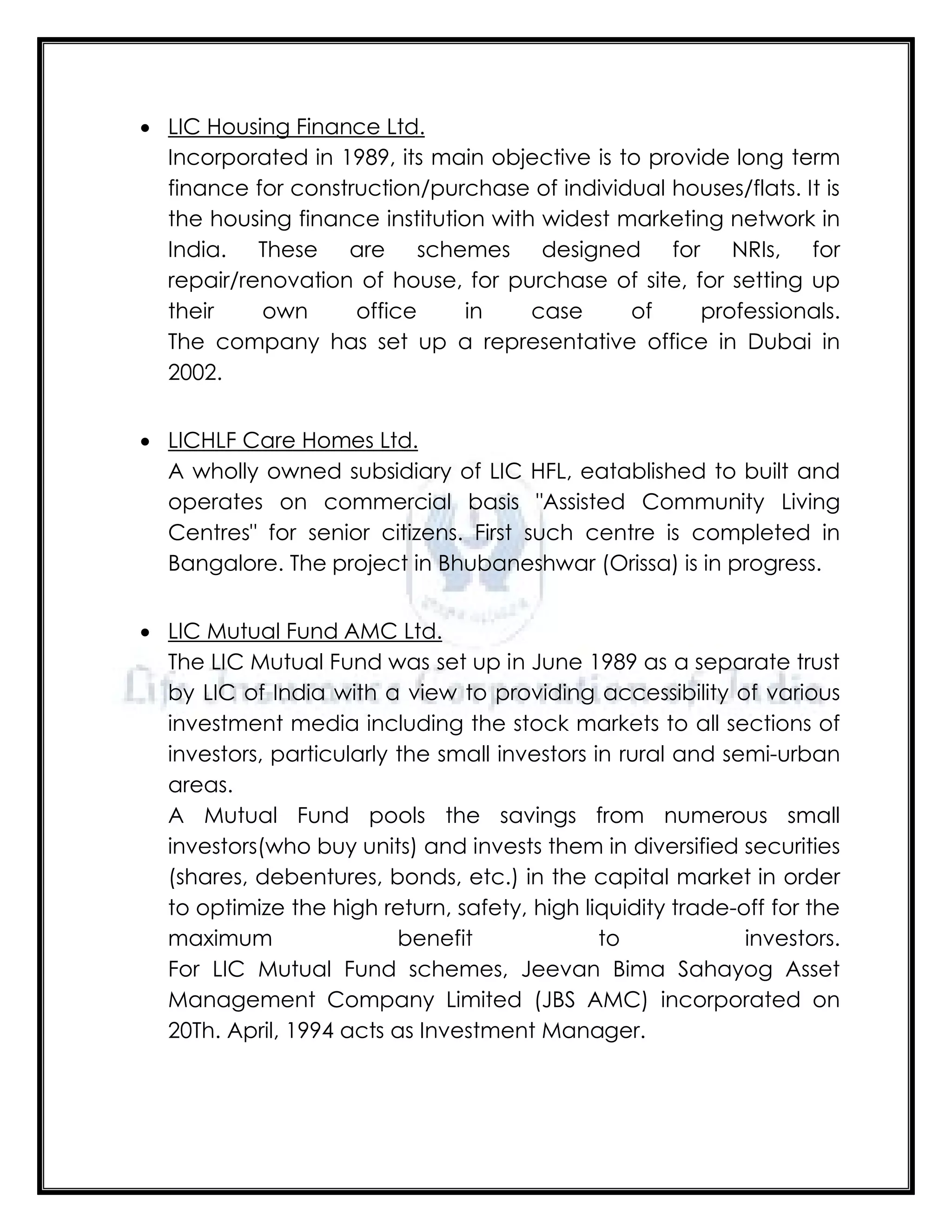 Lic And Insurance History | PDF