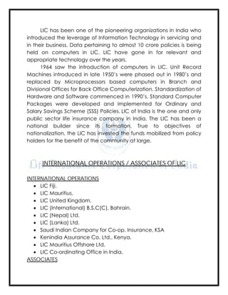 Lic And Insurance History | PDF