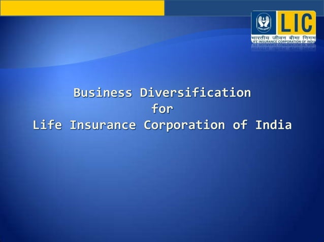 Business Diversification for LIC | PPT