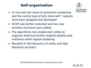 Self-Organizing Logical-Clustering Topology for Managing Distributed Context Information | PPT