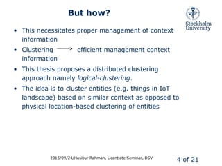 Self-Organizing Logical-Clustering Topology for Managing Distributed ...