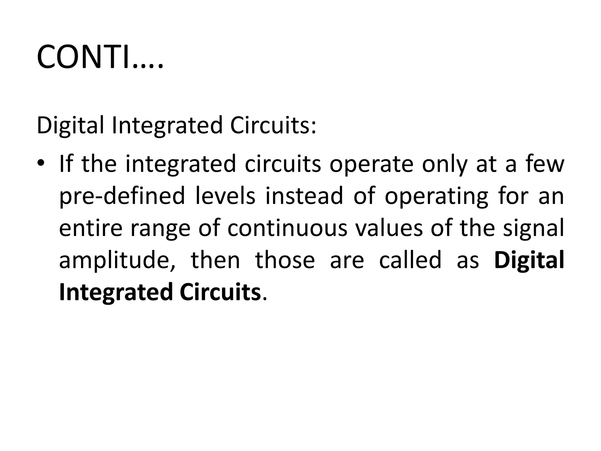 LINEAR INTEGRATED CIRCUITS | PPTX
