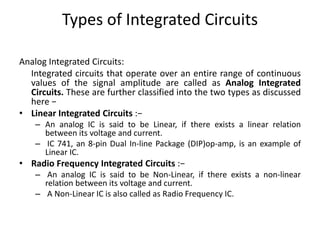 LINEAR INTEGRATED CIRCUITS | PPTX