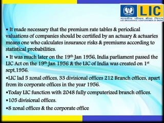 Lic 2016 life insurance corporation | PPTX