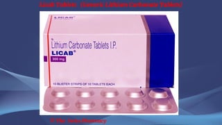 Licab Tablets (Generic Lithium Carbonate Tablets) | PDF | Mental Health ...