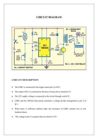 AUTOMATIC HEAD LIGHT DIMMERS | DOCX