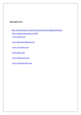 AUTOMATIC HEAD LIGHT DIMMERS | DOCX