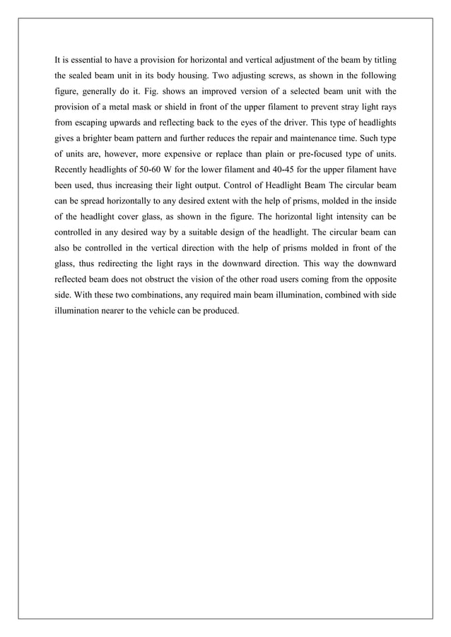 AUTOMATIC HEAD LIGHT DIMMERS | DOCX | Consumer Electronics | Technology & Computing