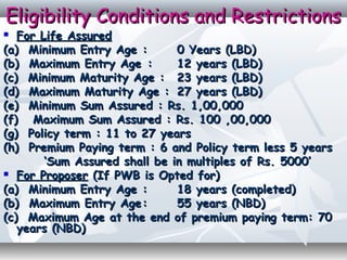 Lic child future 185 | PPT