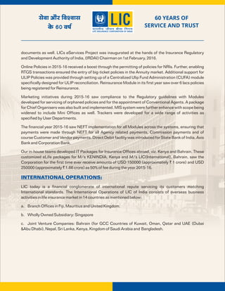 LIC OF INDIA Corporate Profile 2015 2016 | PDF