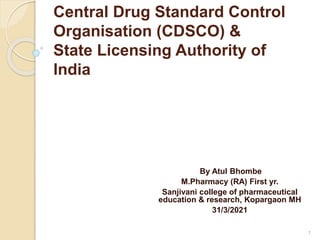 Pharmaceutical Licecnsing authorites of india | PPTX