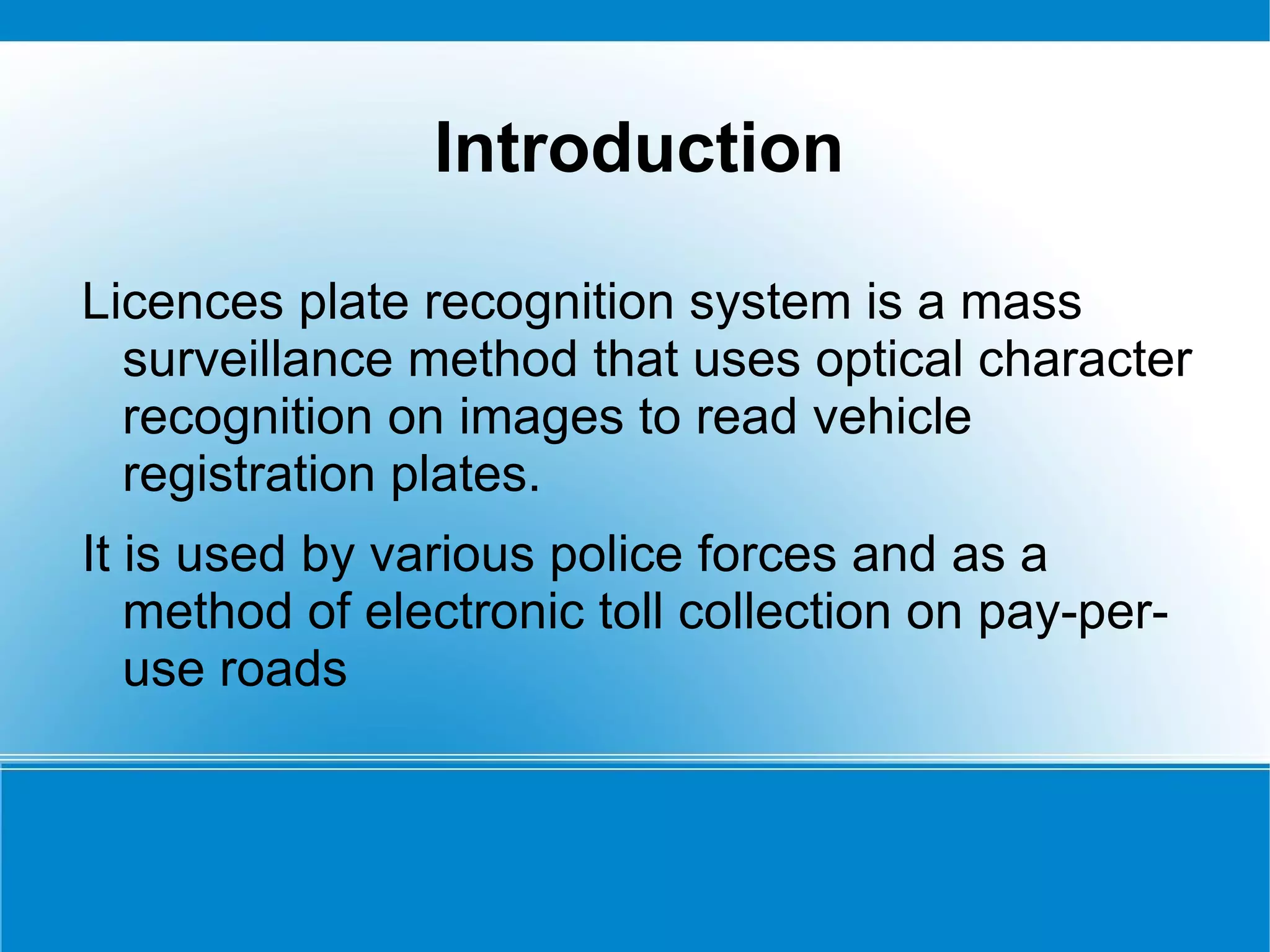 Licence plate recognition | ODP