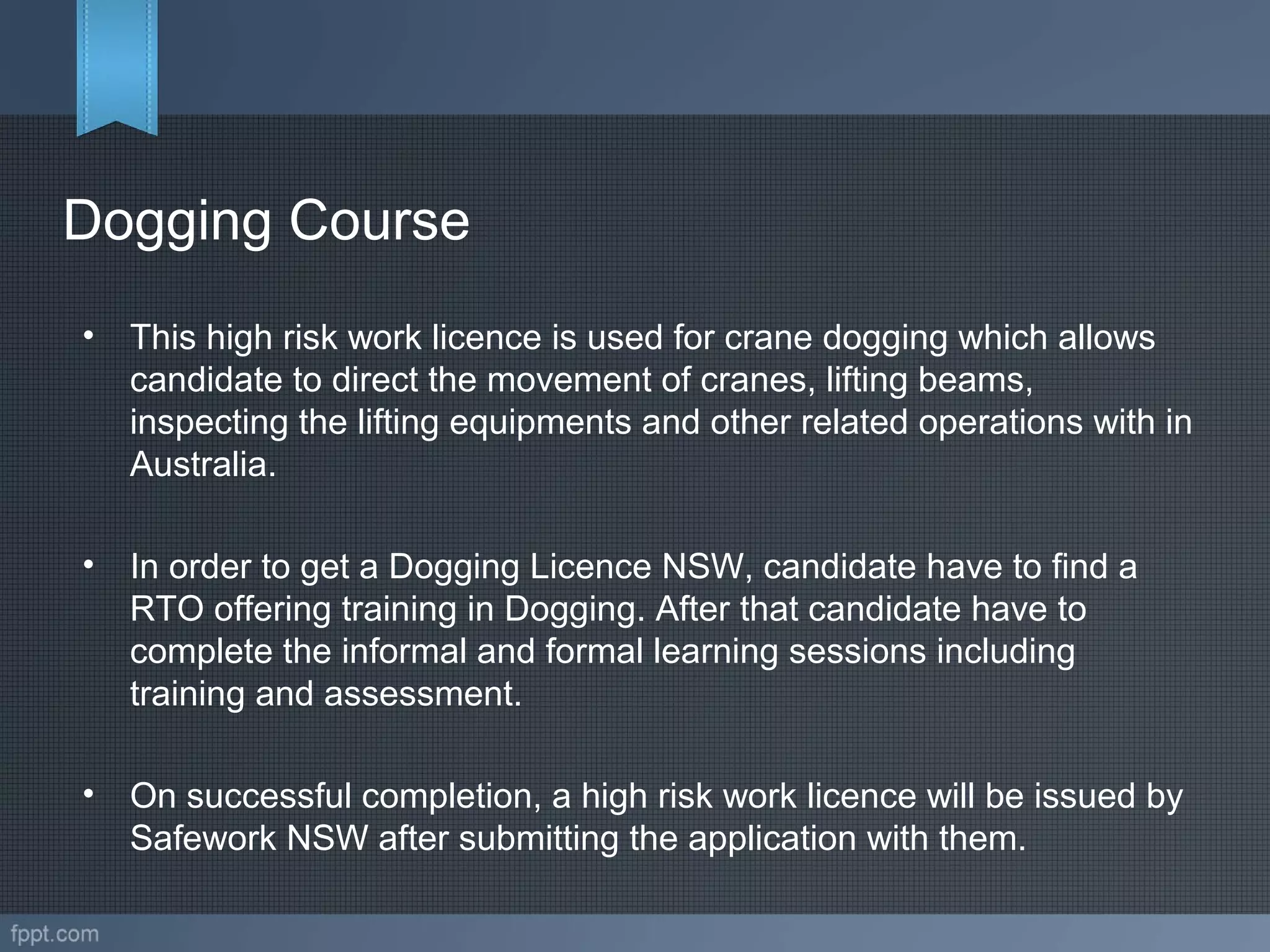 Licences for high risk work | PPT