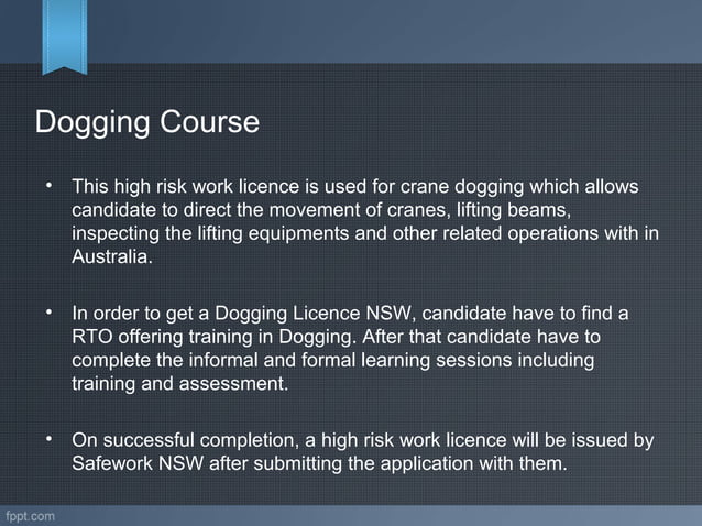 Licences for high risk work | PPT