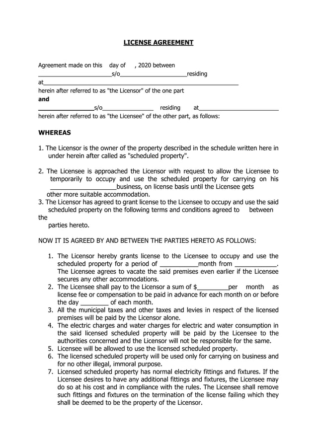 LICENSE TO USE AGREEMENT | PDF