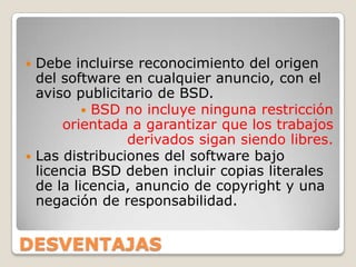 Licencia bsd | PPTX