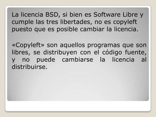 Licencia bsd | PPTX