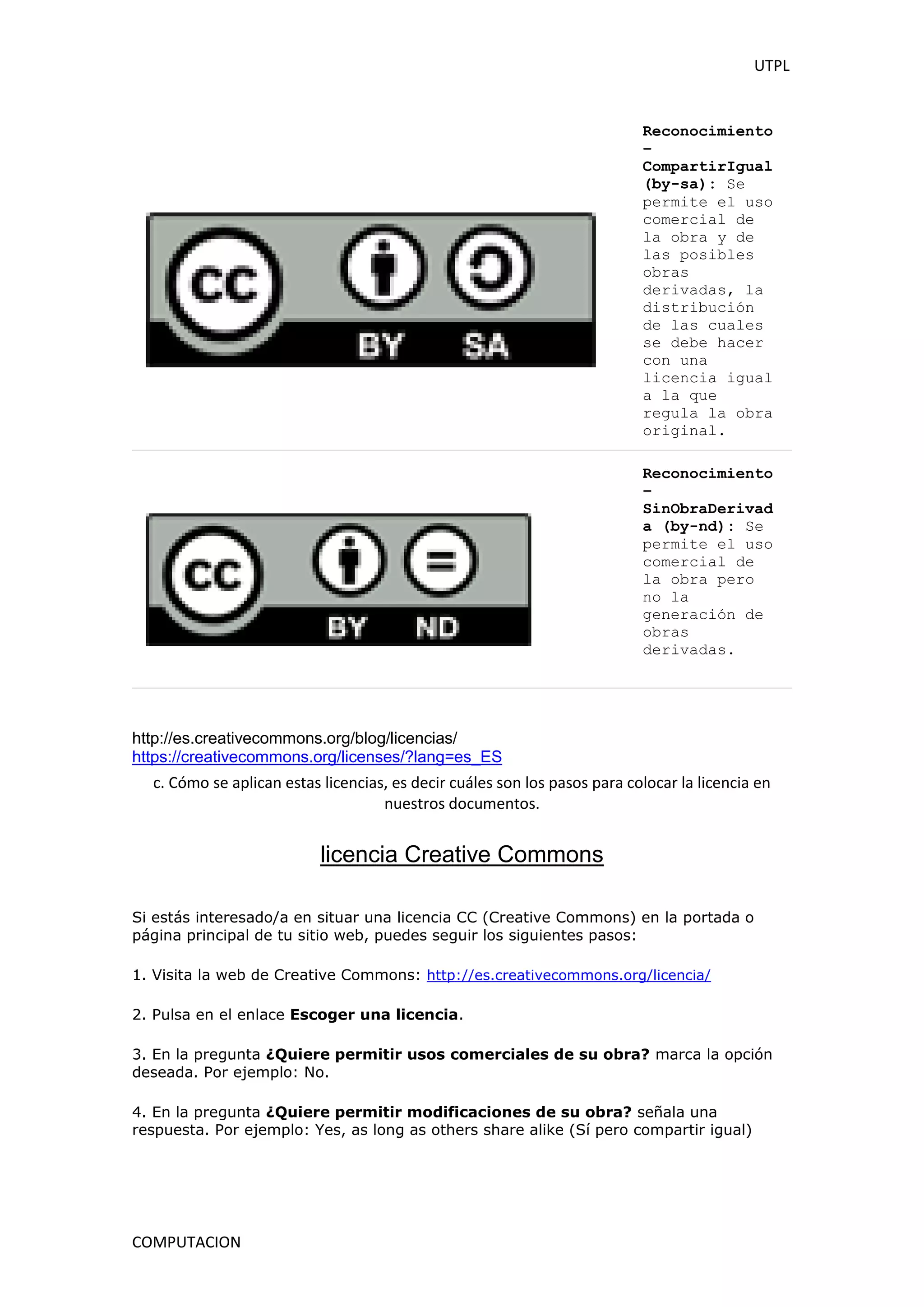Licencia creative commons | PDF