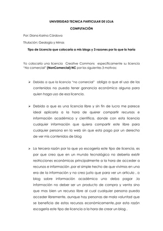 Licencia creative commons(no comercial) | DOCX