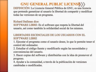 LICENCIA GPL / GNU | PPT