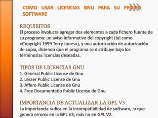LICENCIA GPL / GNU