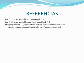 PNL: Metaprogramas | PPTX