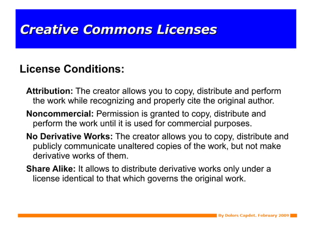 IPT692R: Creative Commons Licenses | PPT