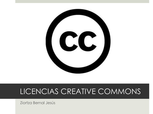 Licencias creative commons | PPT