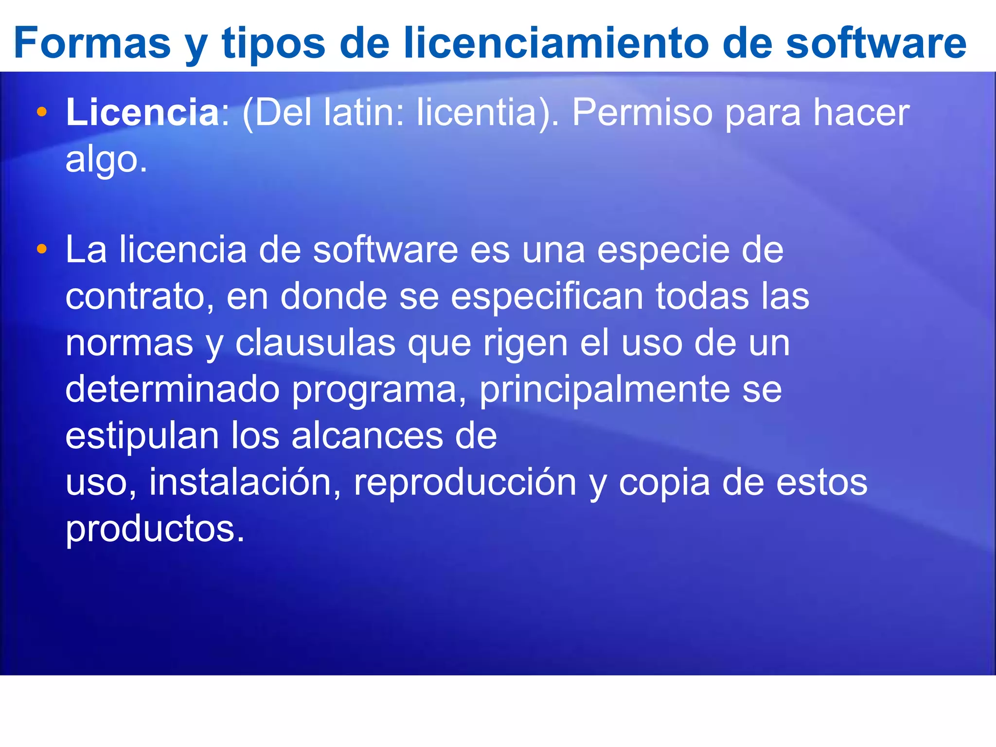 Licencias De Software | PPTX | Shareware and Freeware | Computer ...