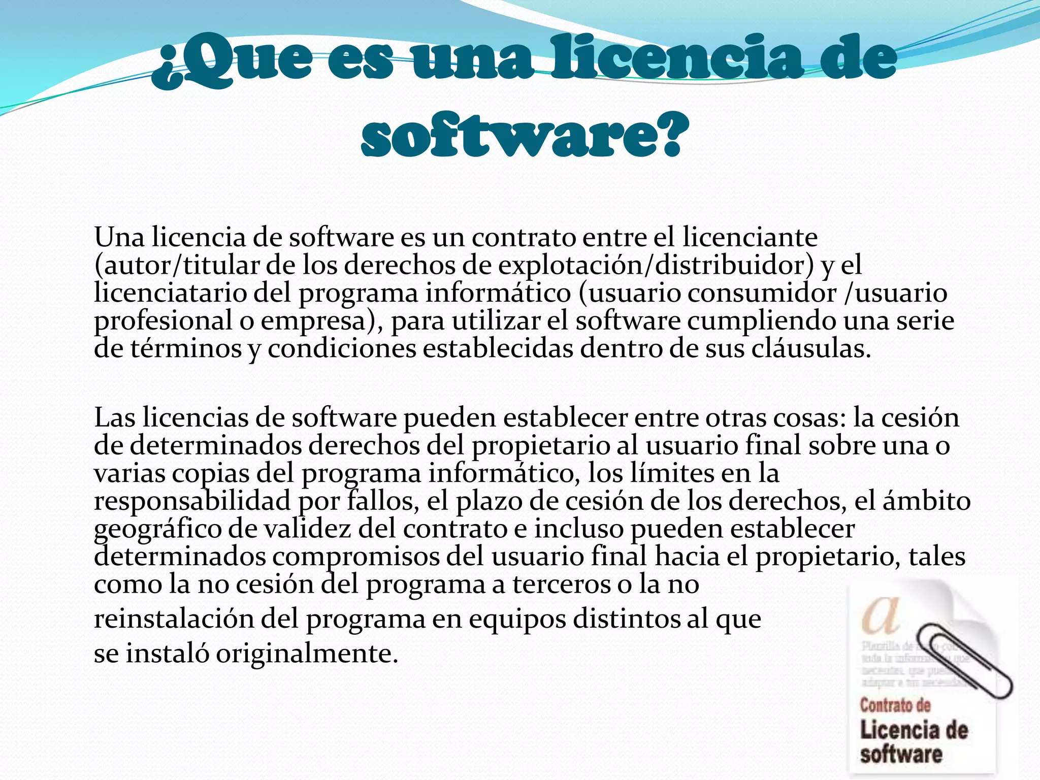 Licencias de software | PPTX