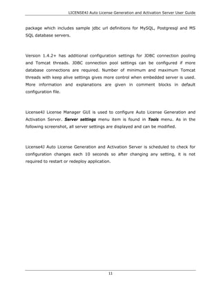 License4J Auto License Generation and Activation Server User Guide | PDF