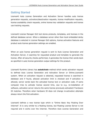 License4J Auto License Generation and Activation Server User Guide | PDF