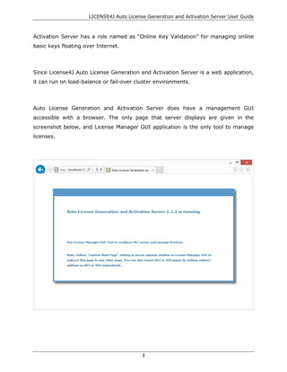 License4J Auto License Generation and Activation Server User Guide | PDF