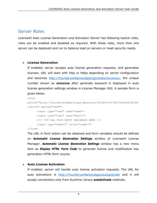 License4J Auto License Generation and Activation Server User Guide | PDF