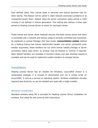 Floating License Server User Guide | PDF